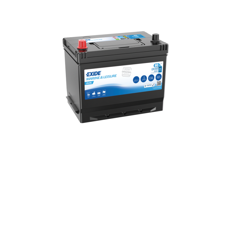Exide Dual ER350 SMF 80Ah Marine & Leisure akku | Oy Esco Ab
